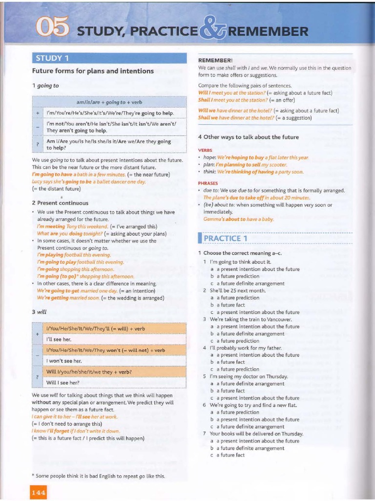 Go For It - Chapter 5 - Intermediate Study - Practice and Remember - Cópia | PDF