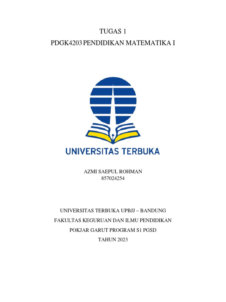 Tugas 1 PDGK4203 | PDF