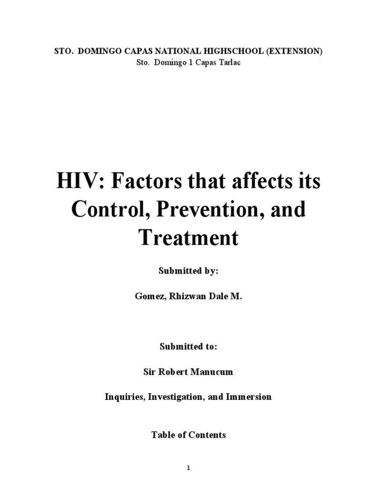Research Paper | PDF | Prevention Of Hiv/Aids | Hiv