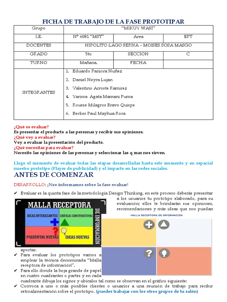 FICHA prototipar | PDF | Iniciativa empresarial | Comunicación
