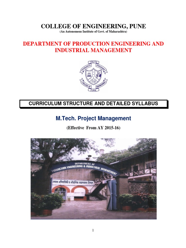 MTech Project Management | Download Free PDF | Statistics | Supply Chain