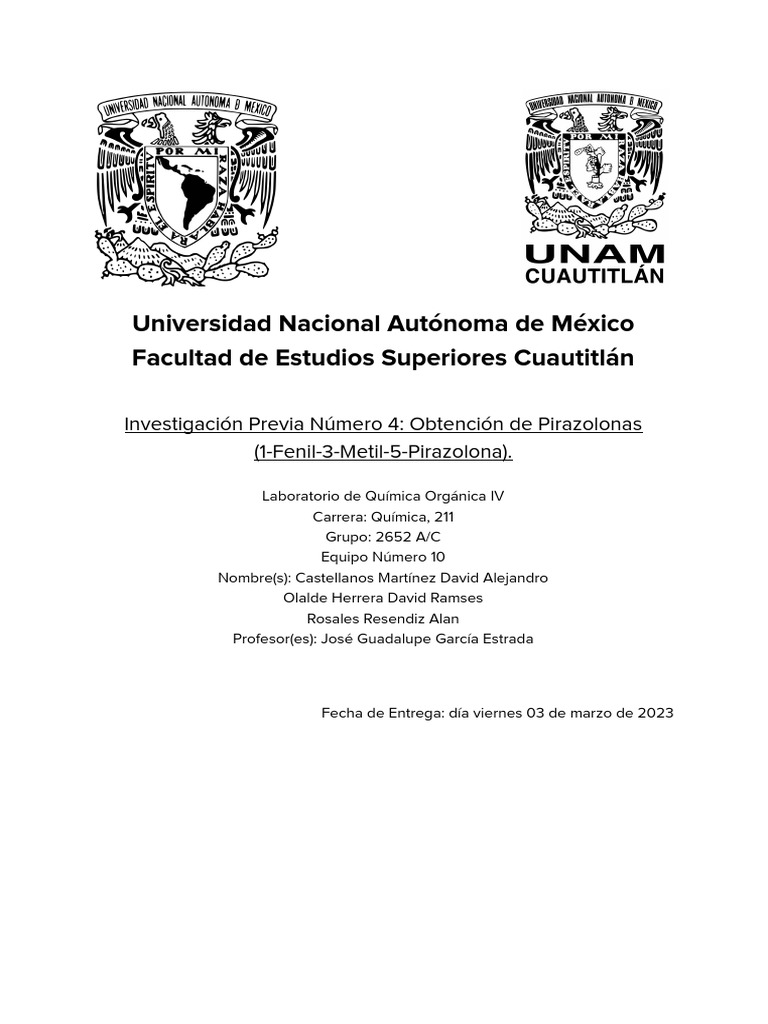 12.4. Química Orgánica IV. Laboratorio. Proyecto - Investigación Previa ...