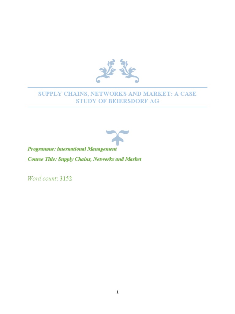 Supply Chains, Assignment . | PDF