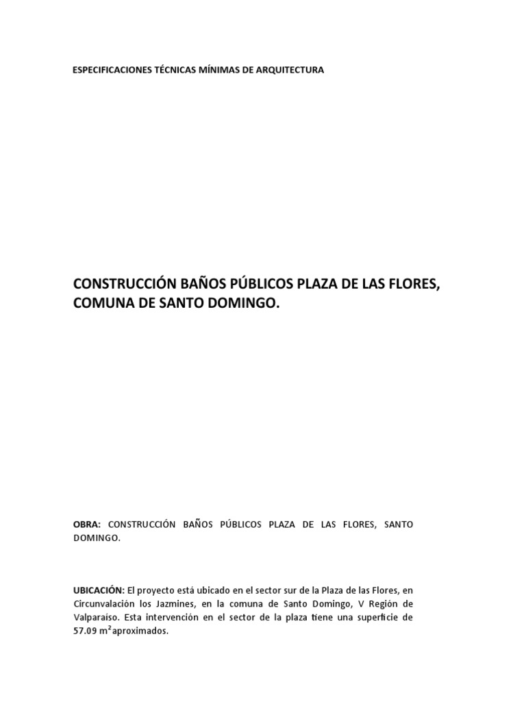 Especificaciones Técnicas Mínimas de Arquitectura Eett | PDF