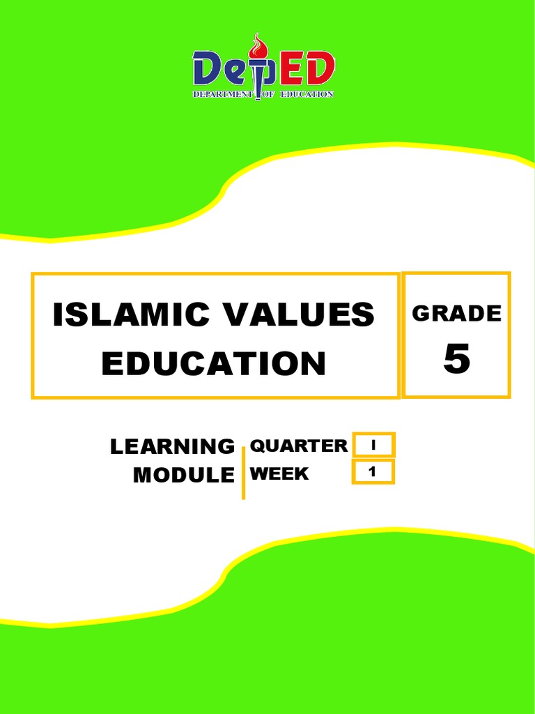 Module in Islamic Values Ed. Grade 5 Week 1 | PDF | God In Islam | Allah