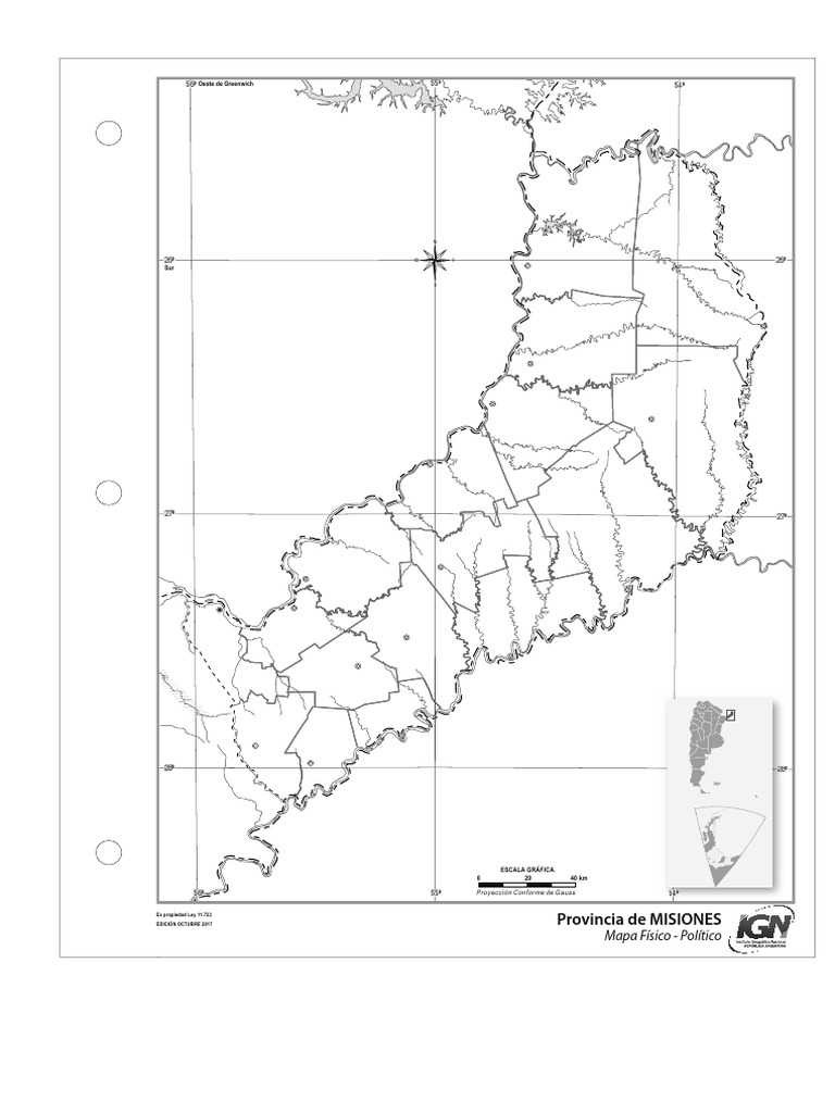 Mapa Físico-Político de Misiones | PDF