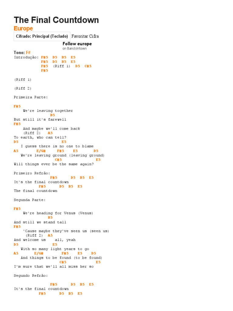 The Final Countdown | PDF