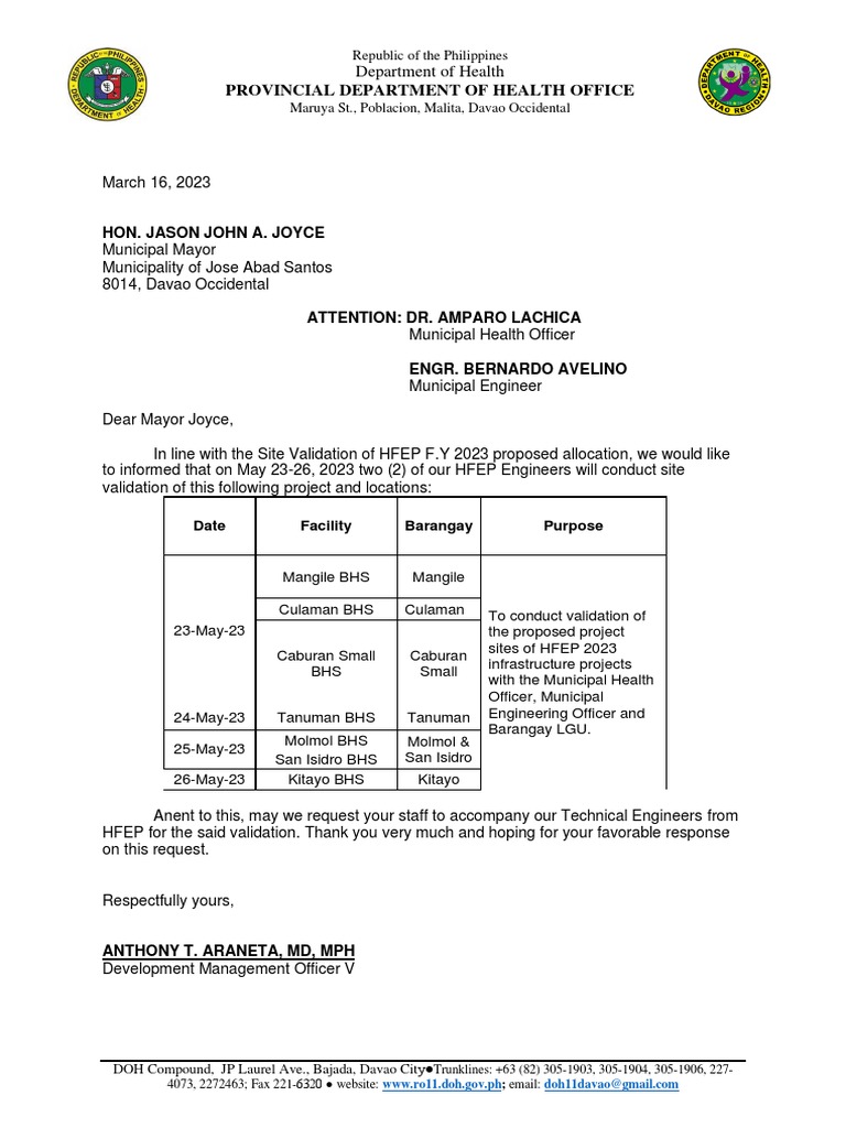 Jose-Abad-Santos Letter | PDF | Health Economics | Health Care