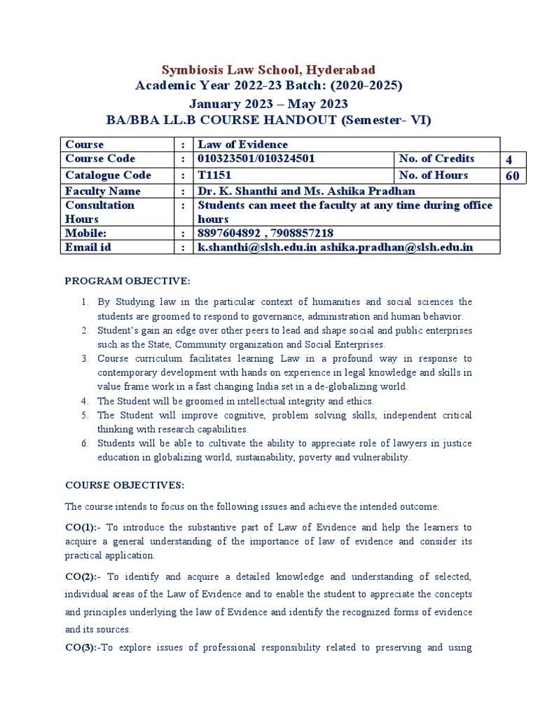 OBE Teaching Plan LOE-2023 (2) (1) | PDF | Learning | Cognition