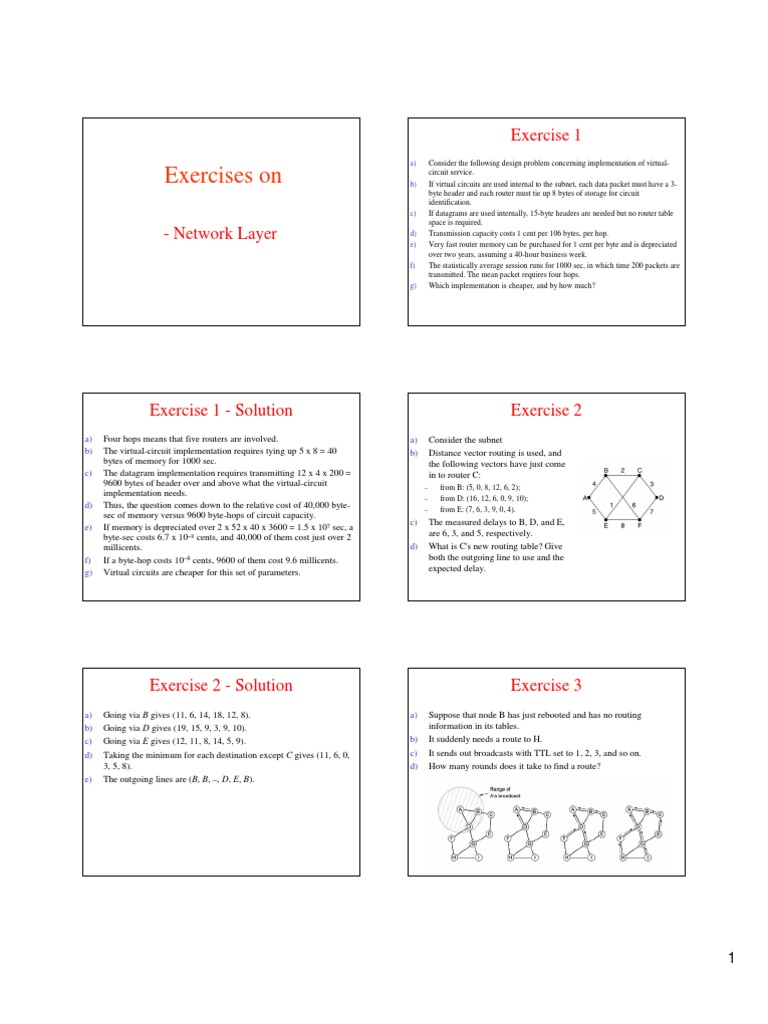 Exercises 3 | PDF | Router (Computing) | Routing