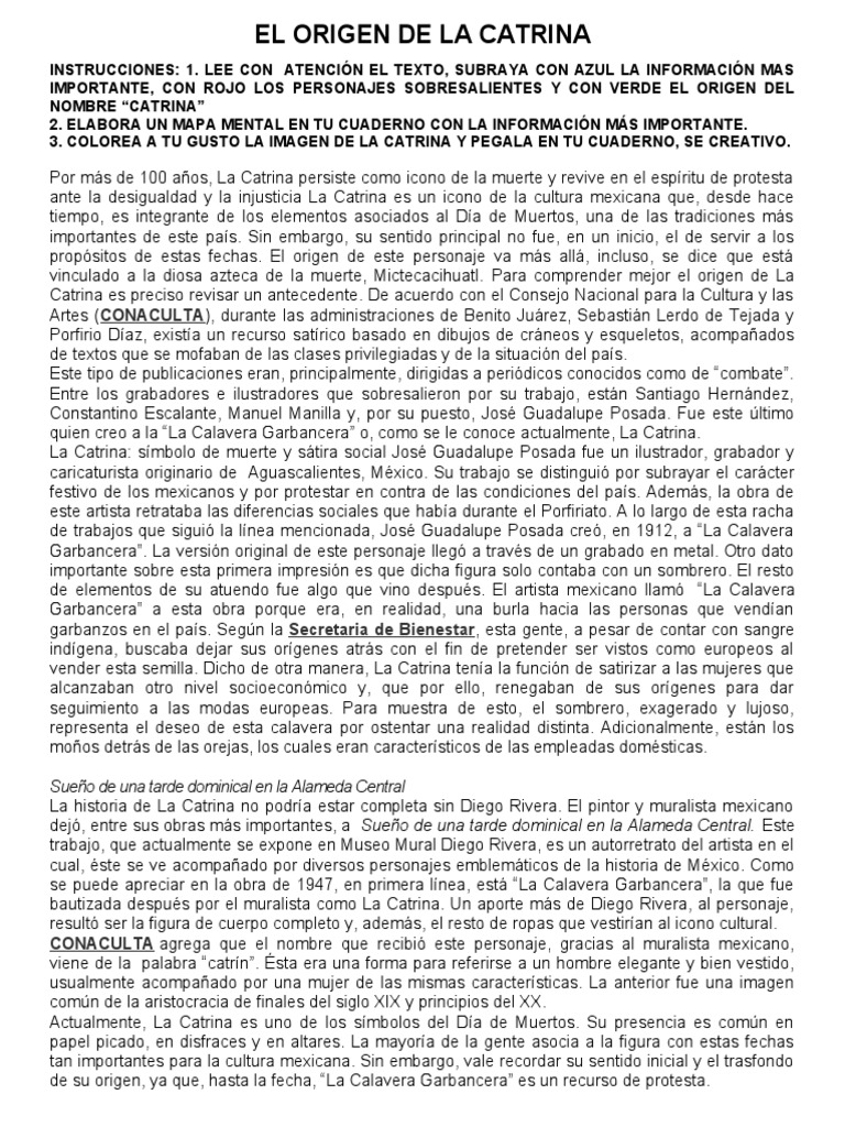 El Origen de La Catrina | PDF