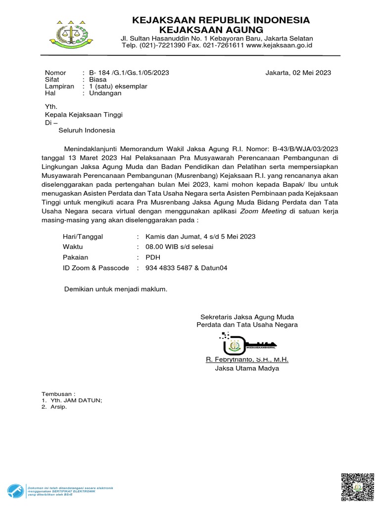 Undangan Pra Musrenbang | PDF