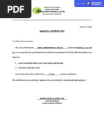 Medical Cert - Fit To Work | PDF