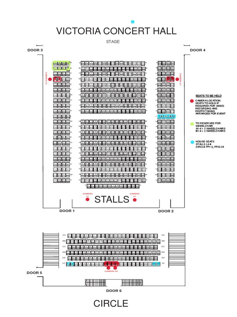 VCH Seat Map W Seat Hold (Camera, House, WHCR) | PDF