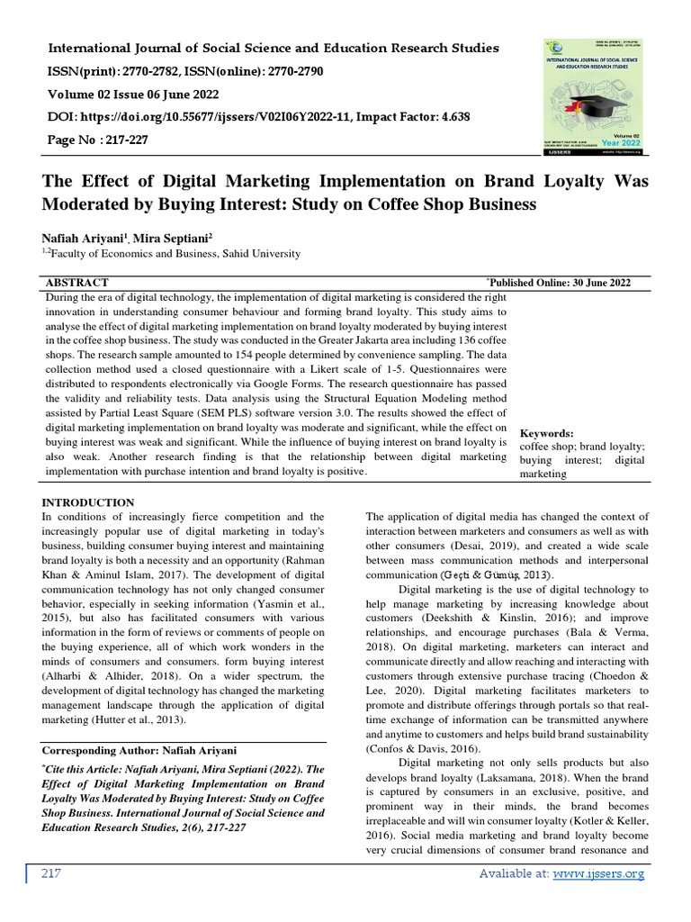 The Effect of Digital Marketing Implementation | PDF | Digital ...