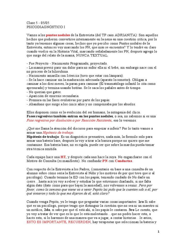 Puntos Nodales en Psicodiagnóstico Infantil | PDF | Sicología | Ciencia ...
