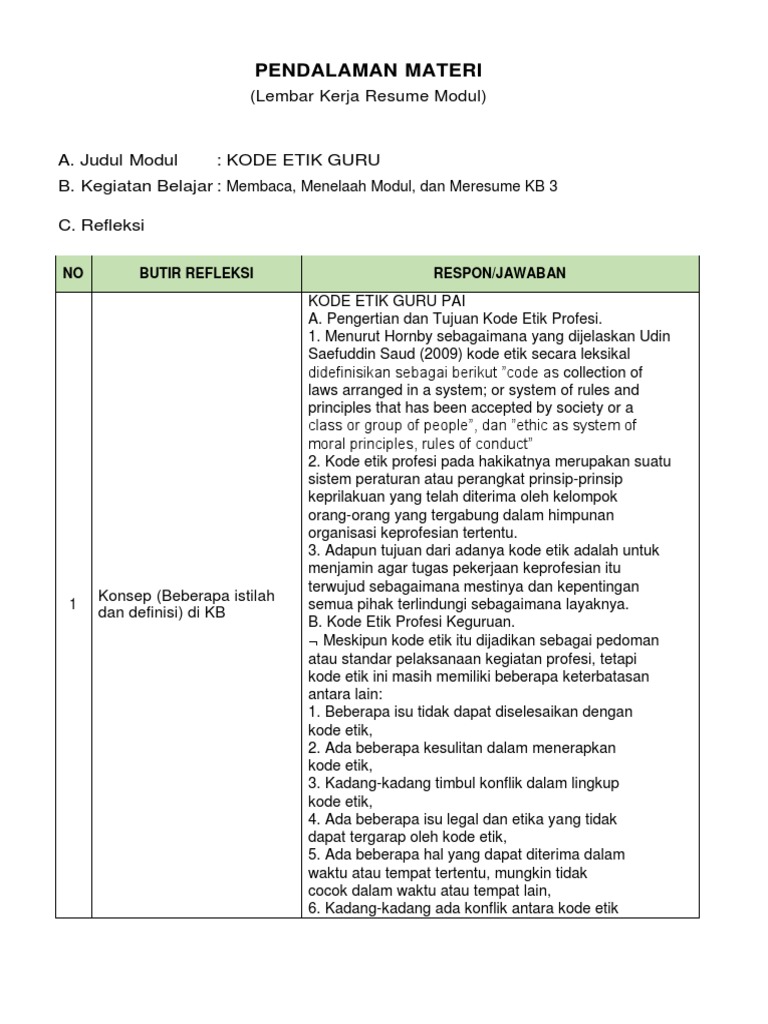 LK Resume Pendalaman Materi PPG 2023 KB 3 | PDF