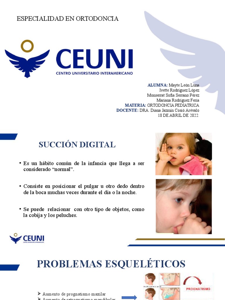 Efectos y Tratamiento de Succión Digital | PDF | Ortodoncia
