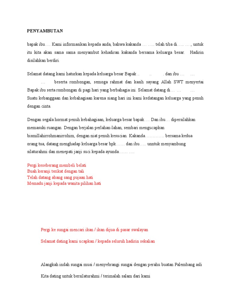 Teks MC Lamaran | PDF