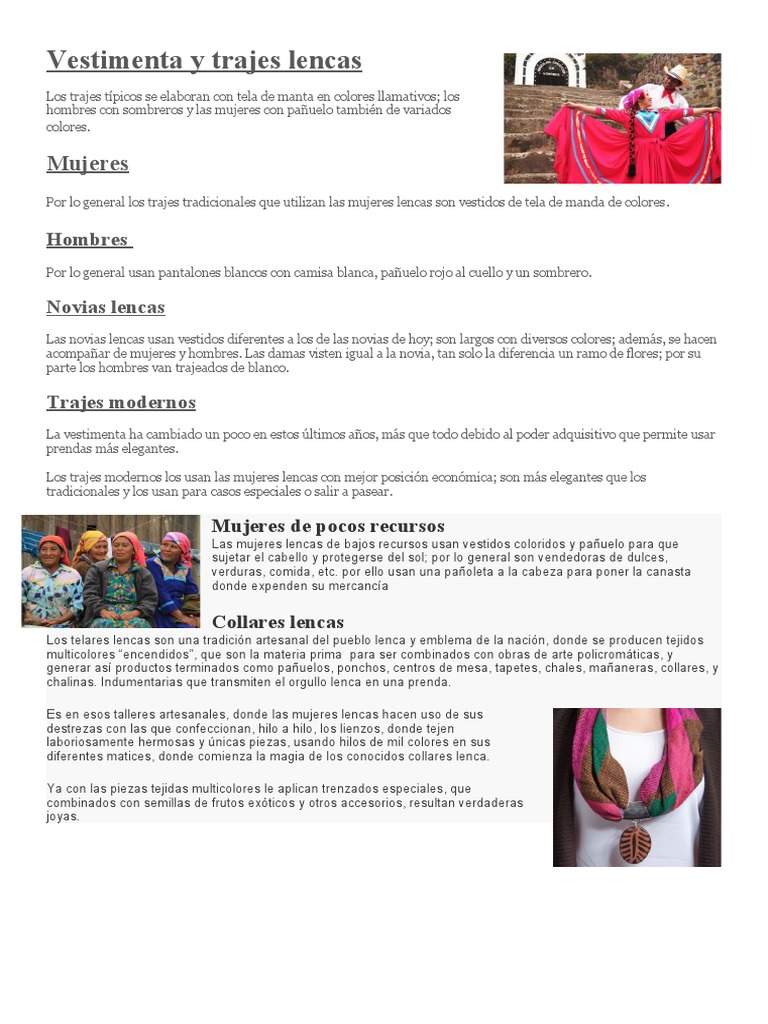 Vestimenta Lenca | PDF