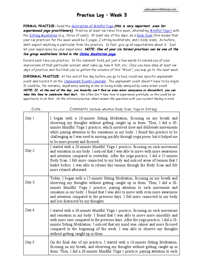 Week3 Formal OUTPUT | Download Free PDF | Mindfulness | Meditation