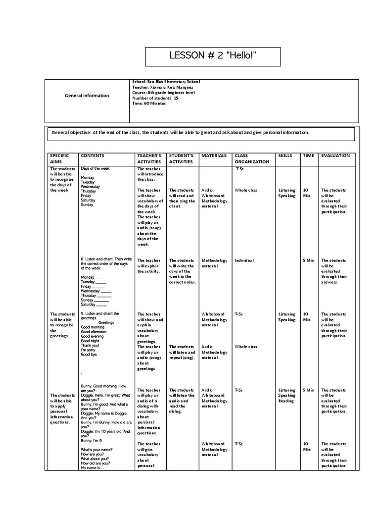 Lesson N2 | PDF | Behavior Modification | Linguistics