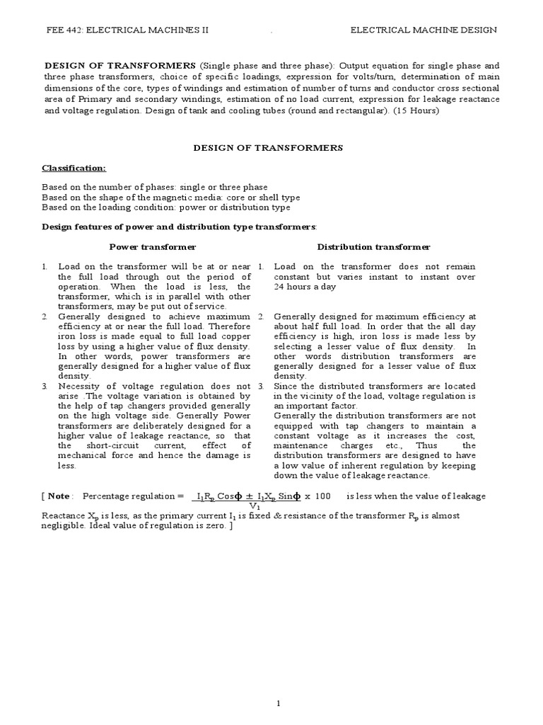 Transformer Design Guide | PDF