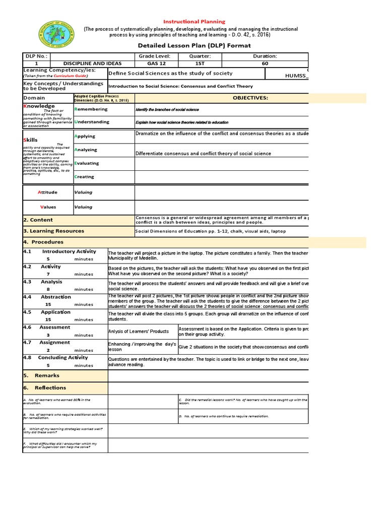 Detailed Lesson Plan (DLP) Format | PDF | Learning | Communication
