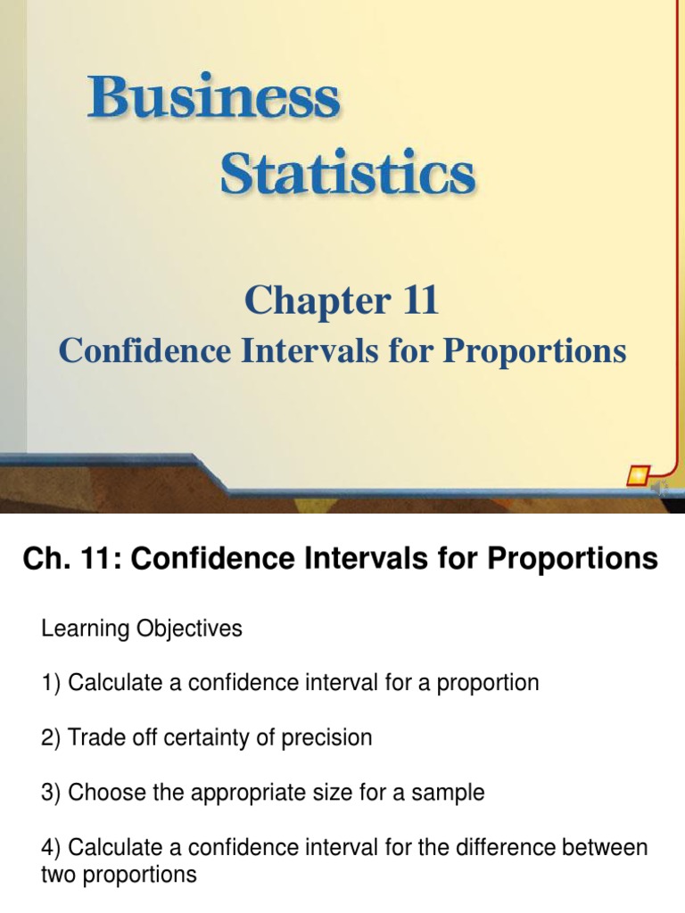 Chapter 11 | PDF | Confidence Interval | Standard Error