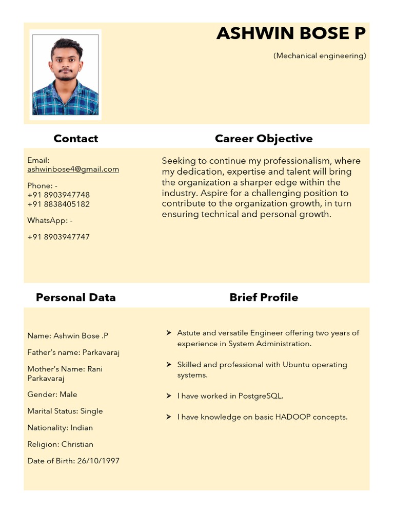 ##Ashwin CV | PDF | Data Management | Computing