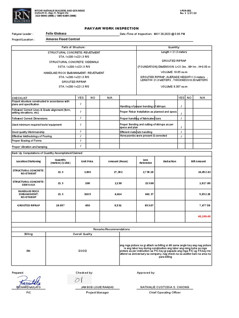 DPWH Progress Billing Checklist | PDF | Building Engineering | Civil ...