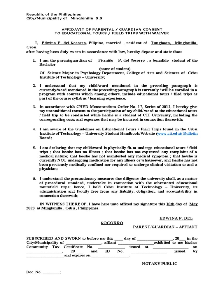 NSTP Students Waiver | PDF