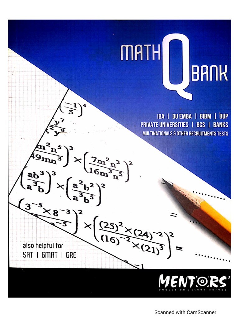 Mentor's MATH Q Bank | PDF