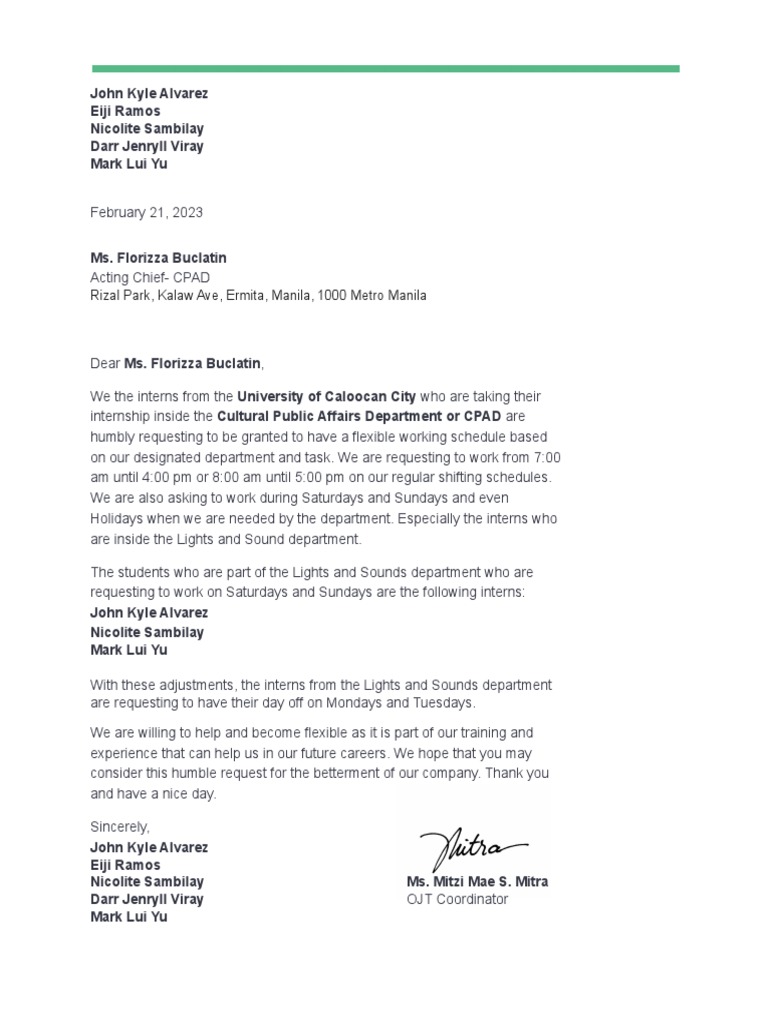 Request Letter | PDF