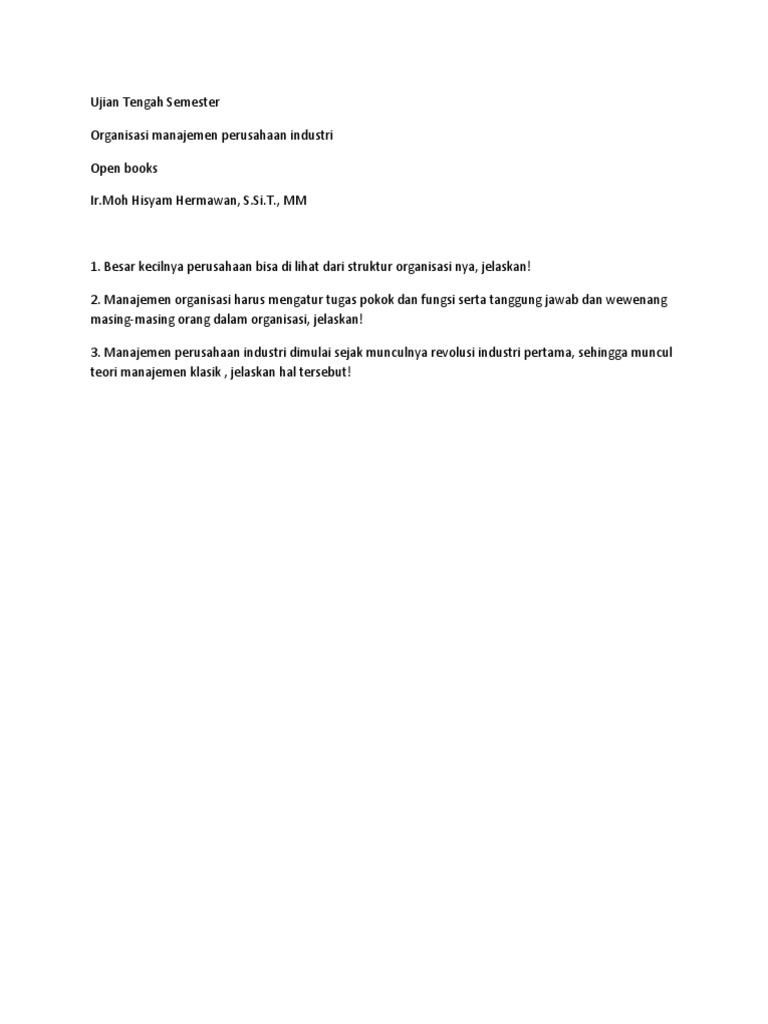 Uts Ompi 2023 | PDF | Karier & Perkembangan