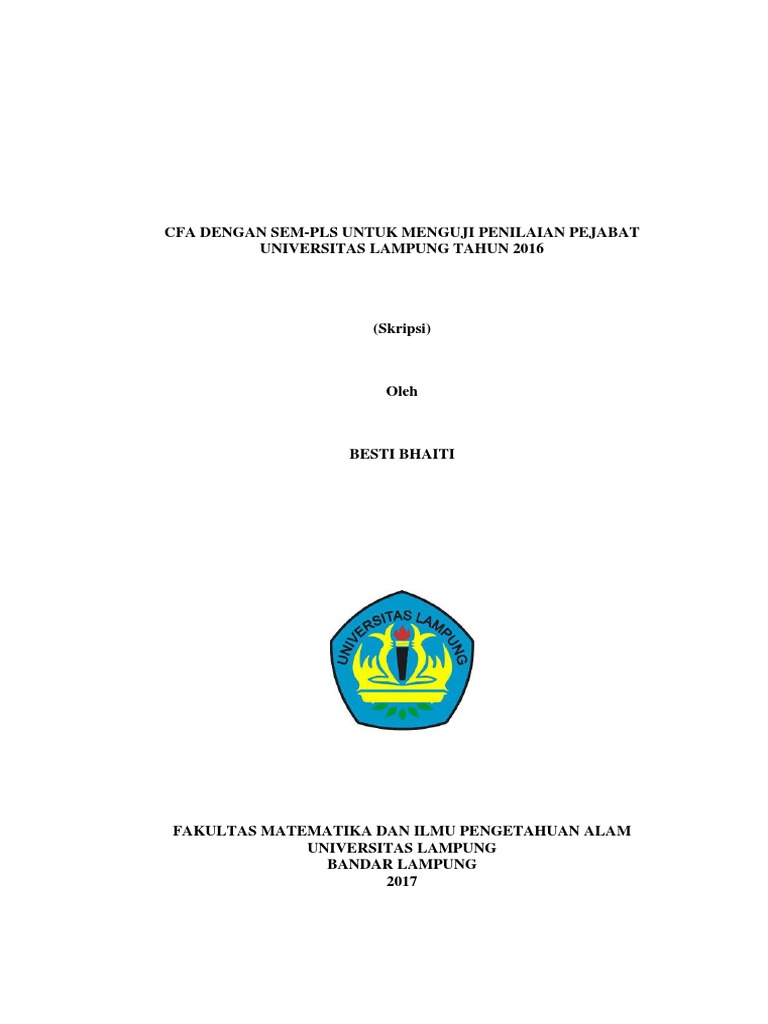 CFA Dengan SEM-PLS | PDF | Karier & Perkembangan | Komputer