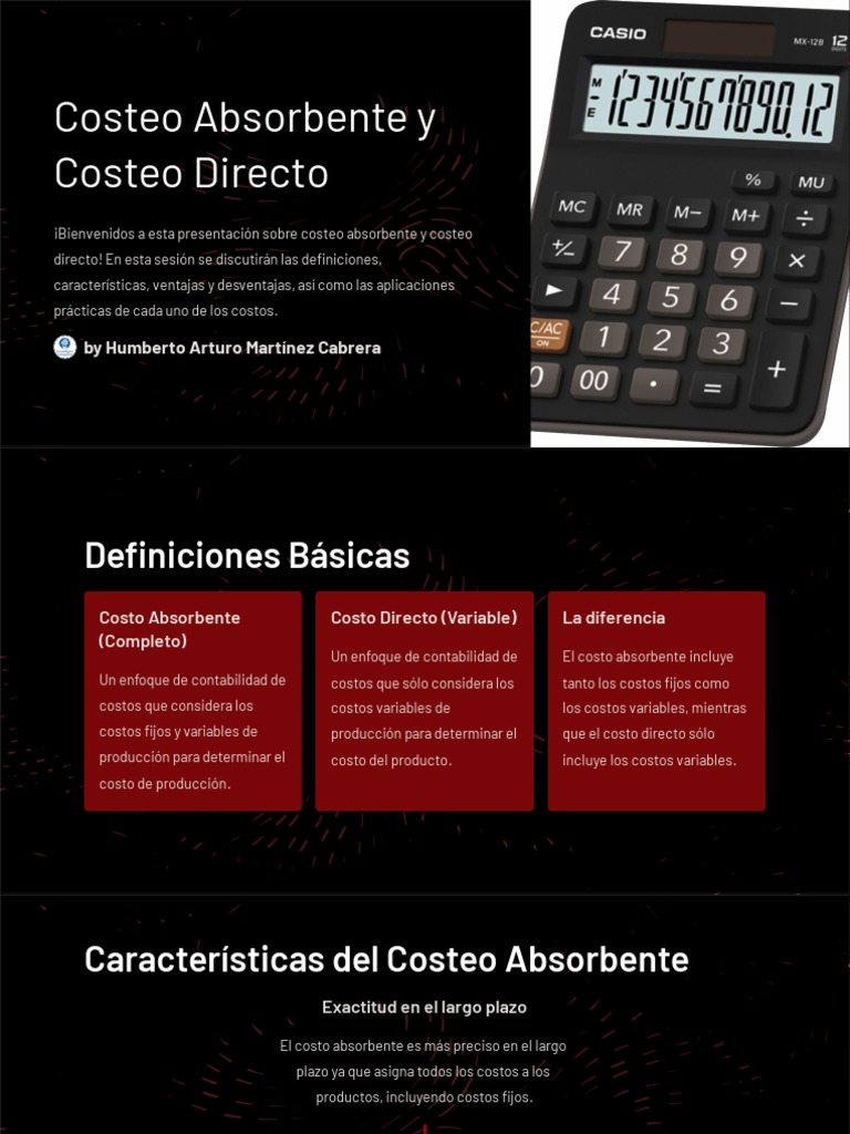 1.4 - Costeo-Absorbente-y-Costeo-Directo | PDF | Contabilidad | Toma de ...