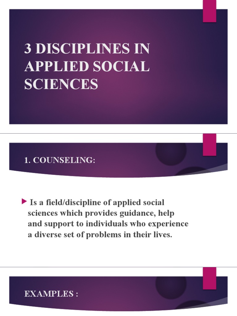 3 Disciplines in Applied Social Sciences | PDF