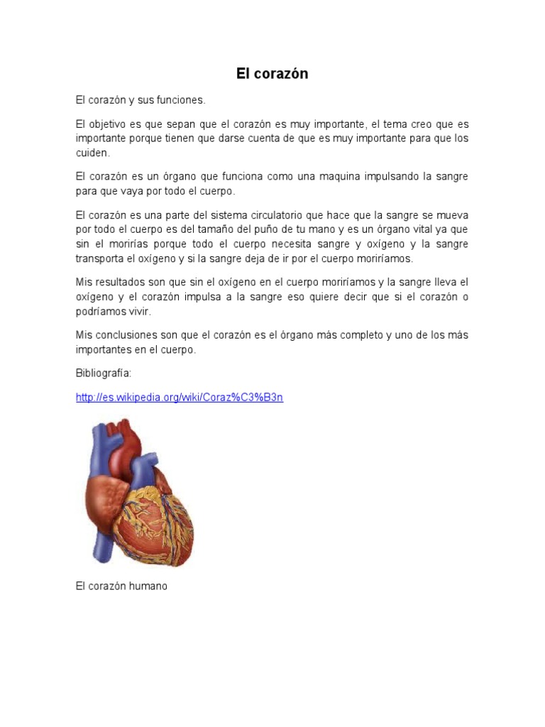 Informe Cientifico Del Corazon | PDF