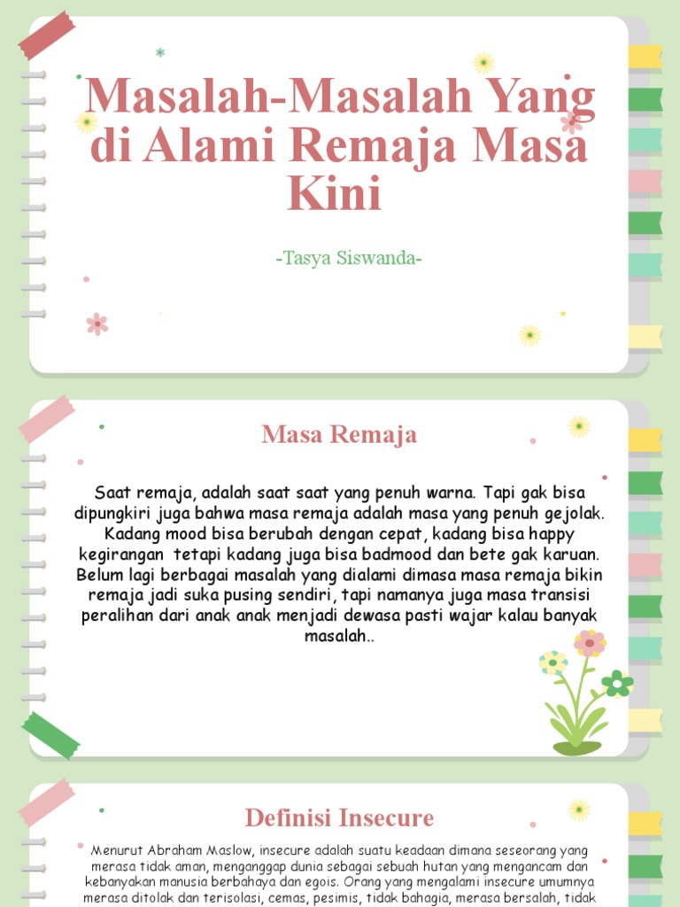 Materi Insecure Dan Permasalahan Remaja | PDF