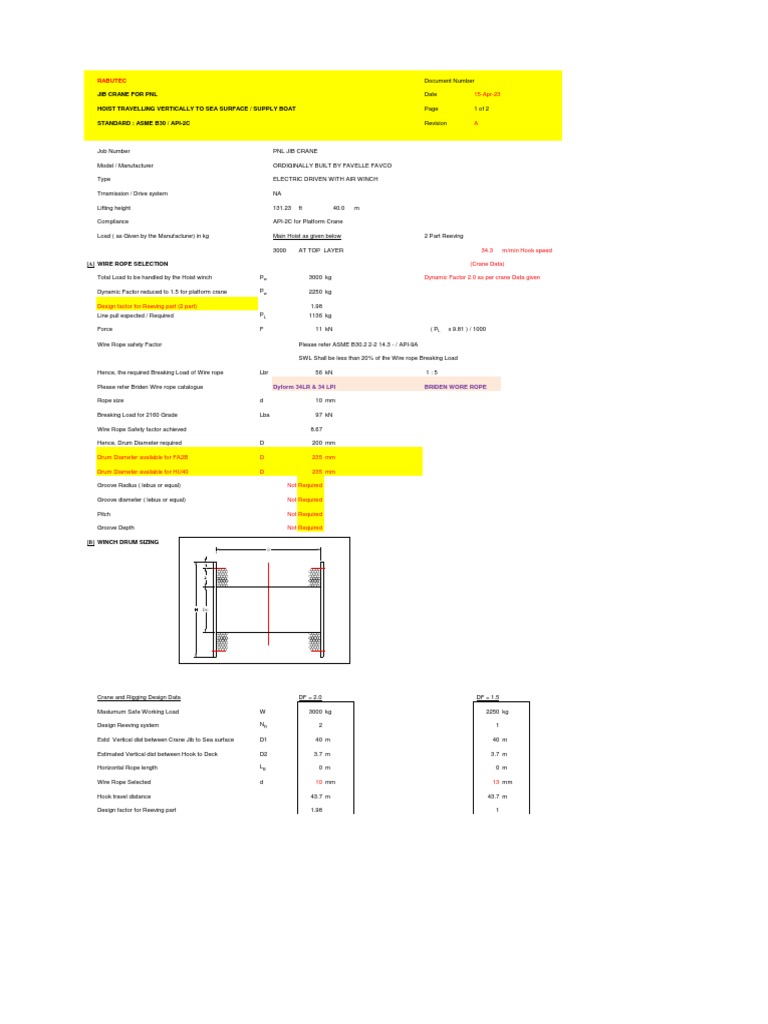 Winch Hoist Motor Selection For Rabutec | PDF | Crane (Machine ...