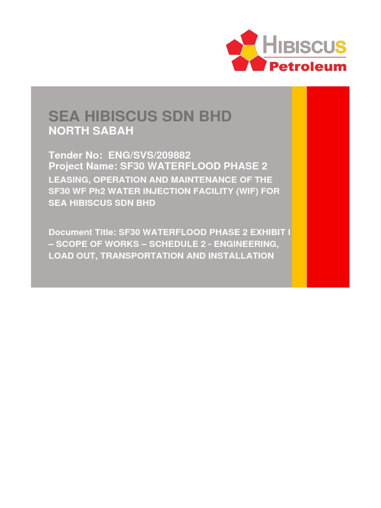 01 Exhibit I - Scope of Work - Schedule 2 - Engineering Design - Load ...