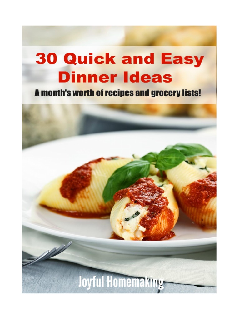 30 Quick & Easy Dinner Recipes | PDF | Pasta | Salad
