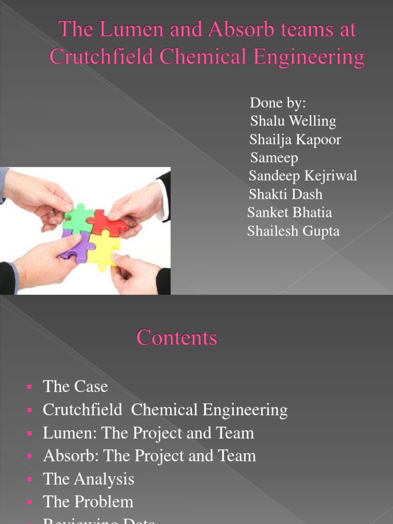 The Lumen and Absorb Teams at Crutch Field Chemical | PDF | Leadership ...