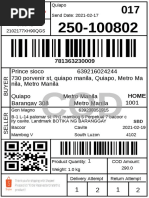 Sample JNT Waybill | PDF