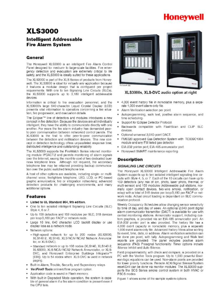 XLS3000. Intelligent Addressable Fire Alarm System. General ...
