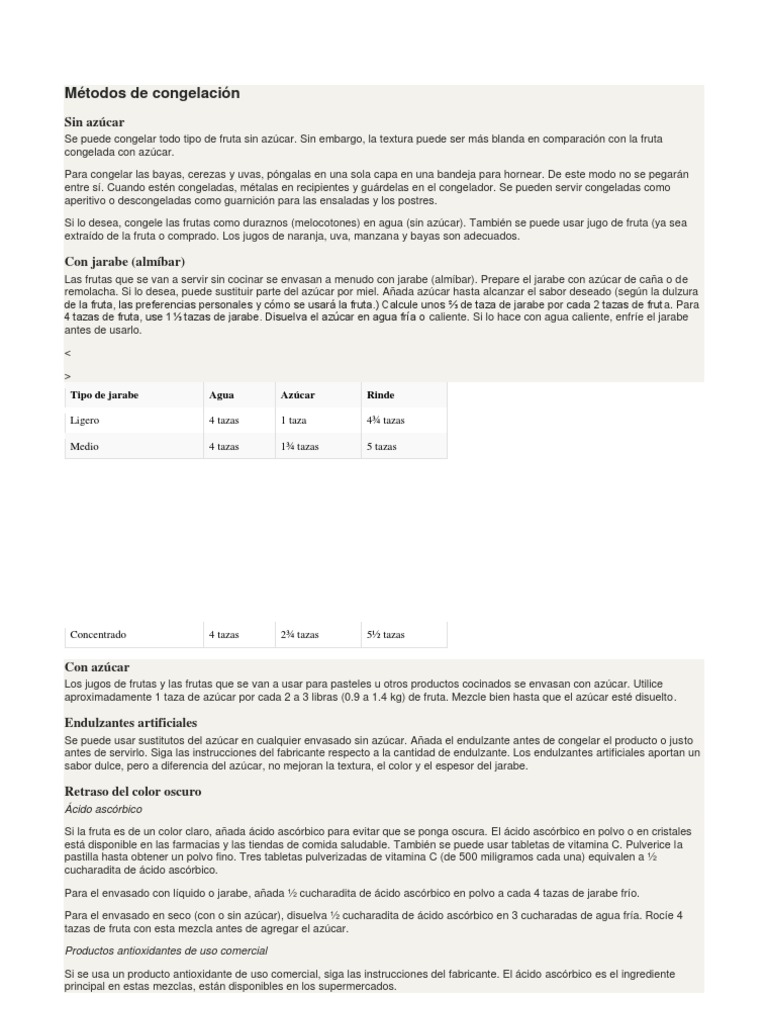Congelación de Alimentos | PDF | Vegetales | Uva