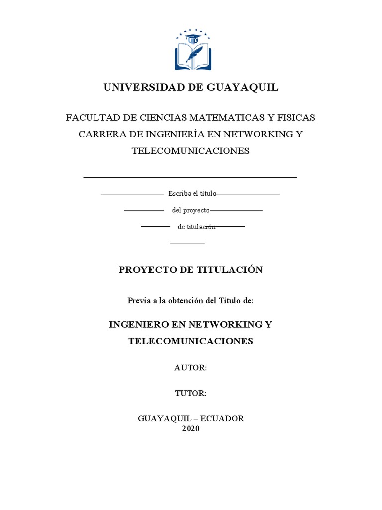 Guía Elaboracion Proyecto De Titulación Para Proyectos Descargar
