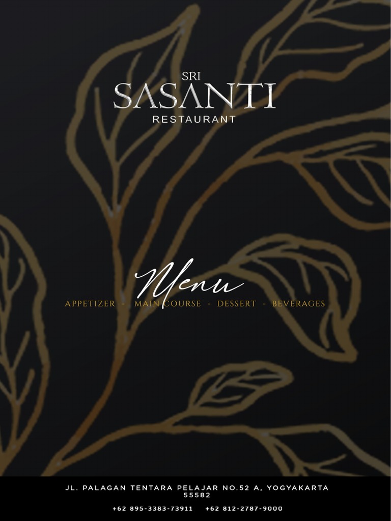 Menu Sri Sasanti Restaurant | PDF