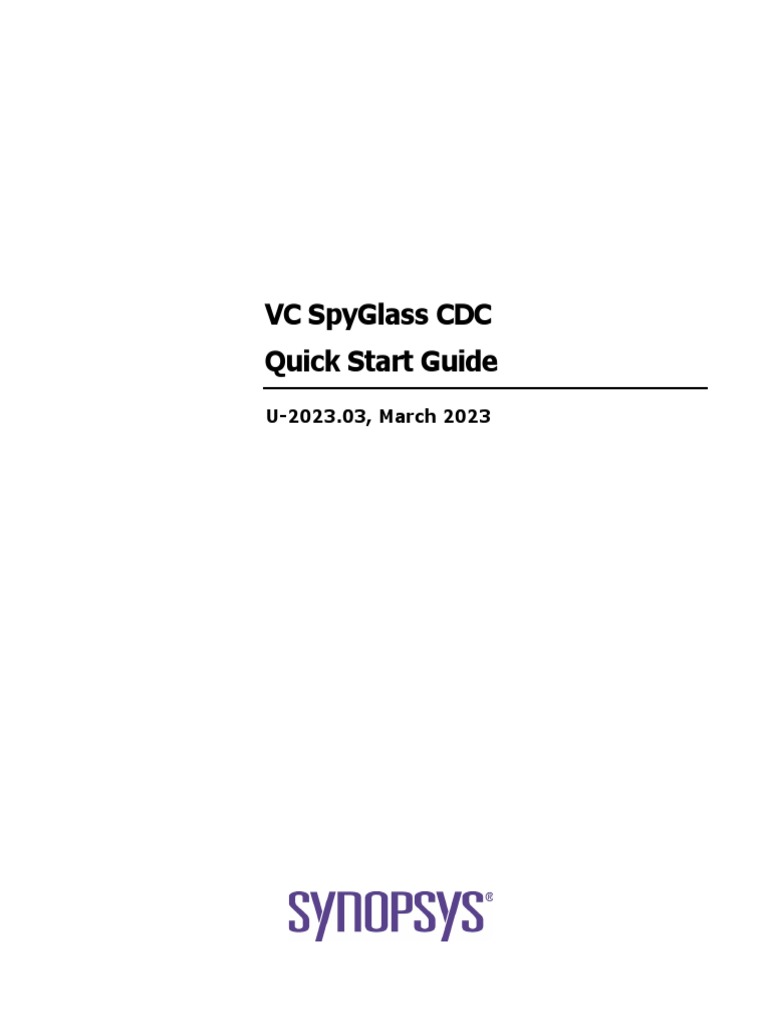 VC SpyGlass CDC Quick Start Guide | PDF | Proprietary Software | Trademark